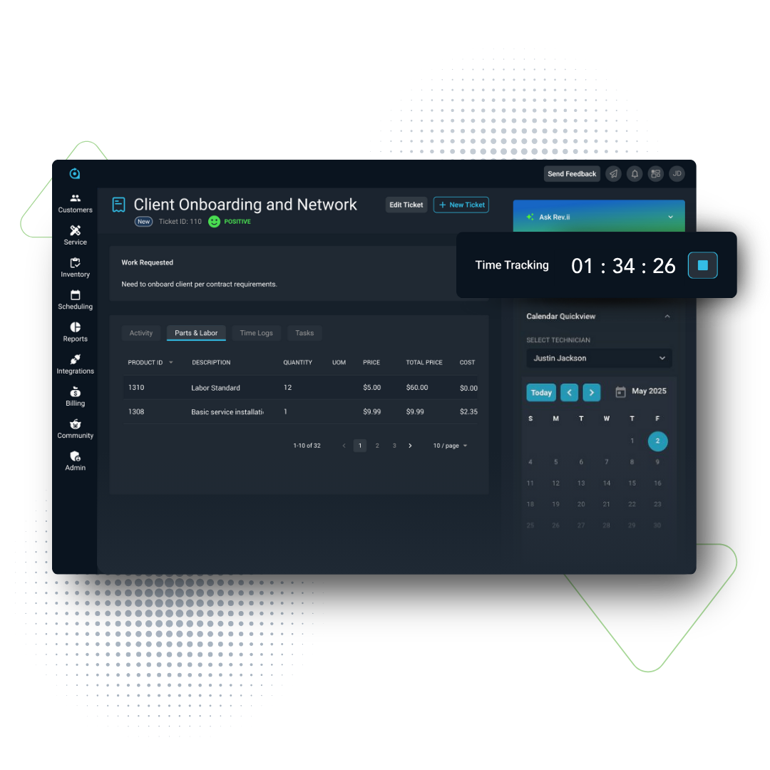 Time Tracking for MSPs - Best in Class PSA Software | Rev.io